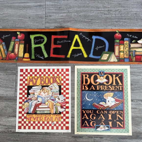 Other | Vintage Read Posters 3 Laminated | Poshmark